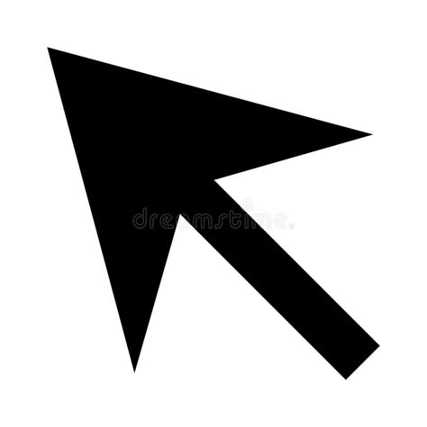 Black Vector Mouse Arrow Icon On White Background Stock Vector
