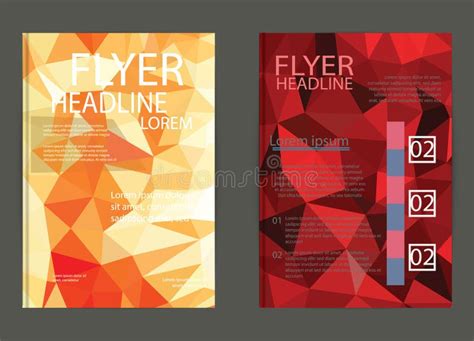 Flyer Brochure Design Templates Geometric Triangular Abstract Stock Vector Illustration Of