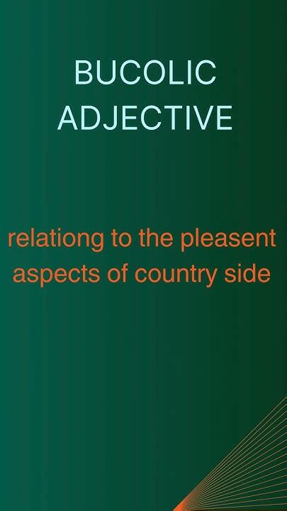 Bucolic Quickshorts Englishlanguage Youtube