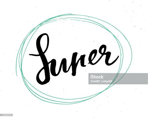 슈퍼 글자 필기 문자 손으로 그린 그런지 서예 텍스트 벡터 일러스트레이션 귀여운에 대한 스톡 벡터 아트 및 기타 이미지 귀여운 슬로건 포스터 Istock