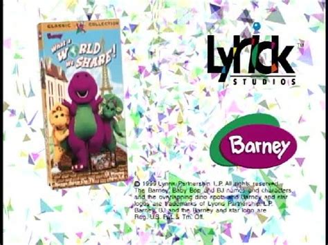 Barney What A World We Share Vhs