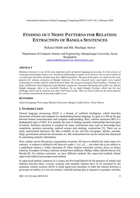 Finding Out Noisy Patterns For Relation Extraction Of Bangla Sentences