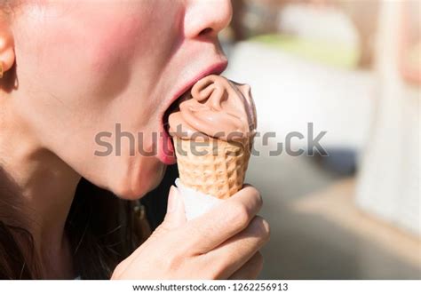 Sexy Women Eating Ice Cream Cone Stock Photo Shutterstock