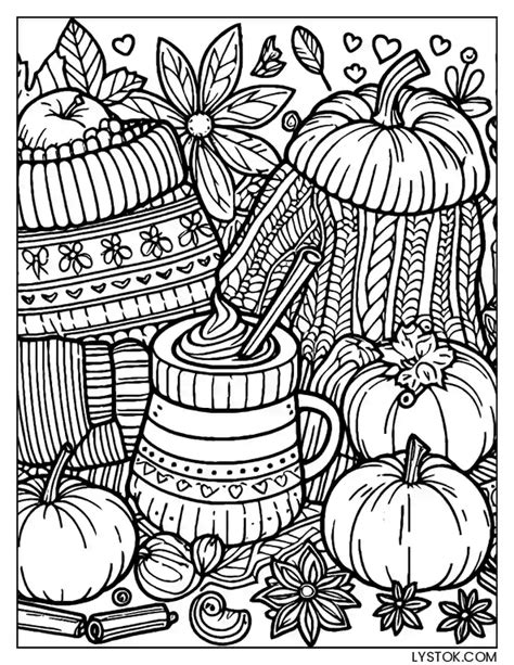 7 Безплатни за Печат Есента Картинки за Оцветяване за Възрастни и Деца Pdf