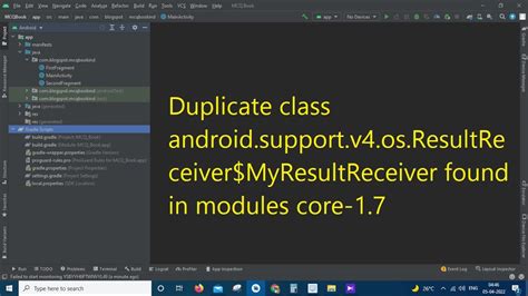 Duplicate Class Android Support V4 Os Resultreceivermyresultreceiver