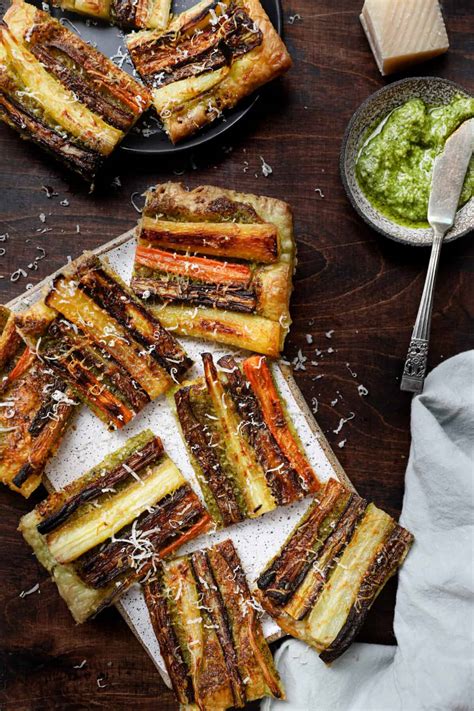 Carrot And Pesto Puff Pastry Tart Kate Cooks