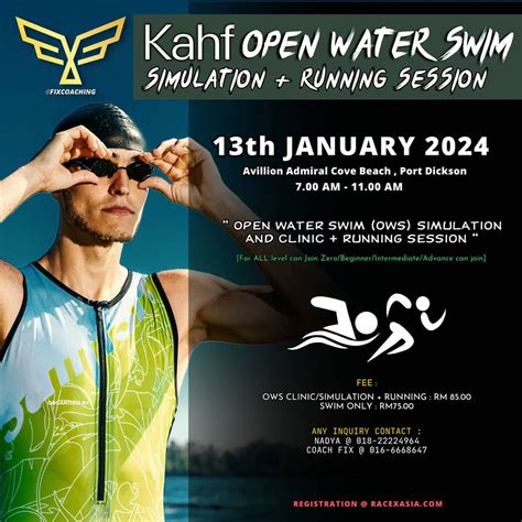 Fix Coaching KAHF Open Water Swim Simulation Running Session RaceXasia