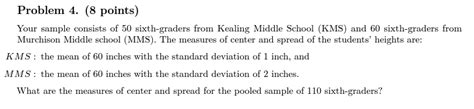 Solved Problem 4 8 Points Your Sample Consists Of 50