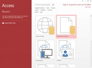 How To Create A Database In Access