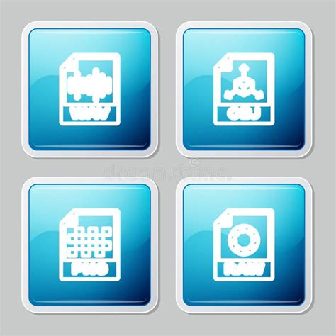 Set Line Wav File Document Obj Png And Raw Icon Vector Stock Vector Illustration Of Media