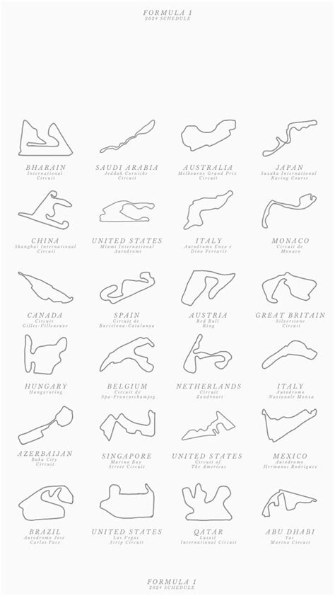 Formula 1 2024 Schedule Wallpaper Green