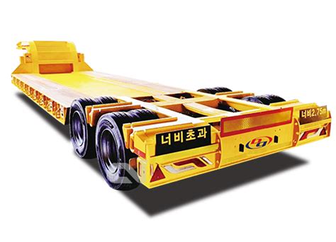 이트럭스 모바일 특장차 3축 로우베드 트레일러수출용