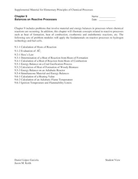 PDF Chapter 9 Balances On Reactive Processes DOKUMEN TIPS