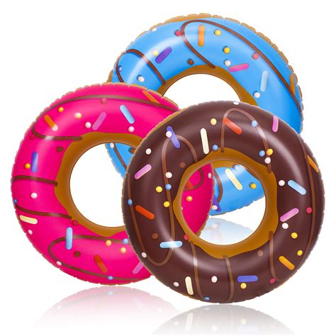 Intex Inflatable Nutty Chocolate Donut Pool Tube 45