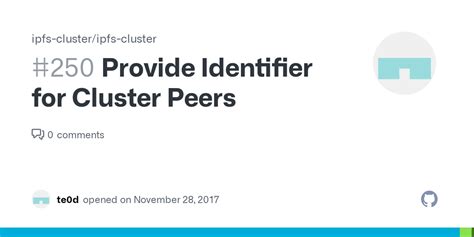 Provide Identifier For Cluster Peers · Issue 250 · Ipfs Clusteripfs