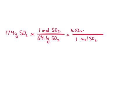Solved Determine The Number Of Molecules In 15 1 Grams Of So₂