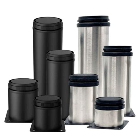 아이베란다 발통 가구다리 가구발 조절발 받침 부속품 골발통 높이조정실버 50mm Od 아이베란다 공식몰 목재 철물 공구