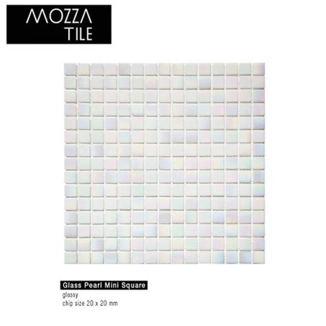Jual Mosaic Mosaik Kaca Mozza Tile Glass Pearl Mini Square Jakarta Utara Indah Keramik