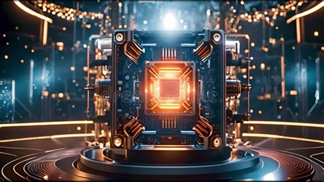 Futuristic Technologies For Quantum Computer Networks For Big Data Processing Stock Video