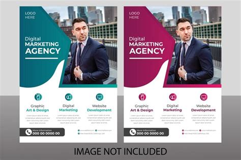 기업 비즈니스 전단지 디자인 서식 파일 프리미엄 벡터