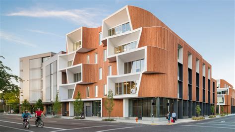 Holst Architecture Wraps Curvaceous Facades Of Portland Office Buildings In Cedar