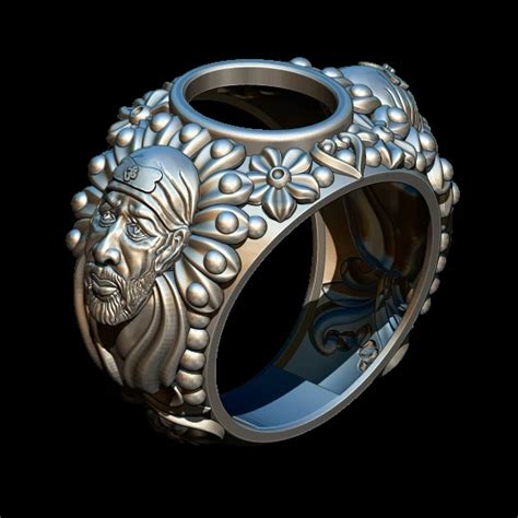 Sai Baba 3d Model Ring Download File 3dm And Stl File Ring Cad Wala