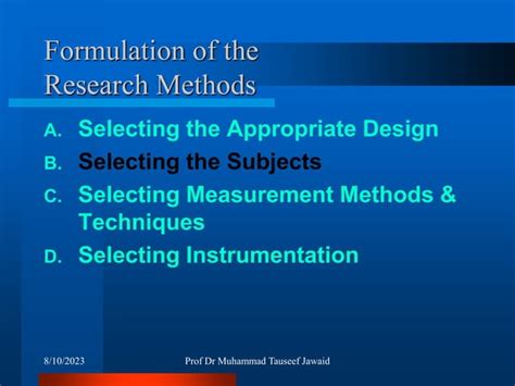 Lecture Sampling Methods By Prof Dr Tauseef Jawaid Ppt