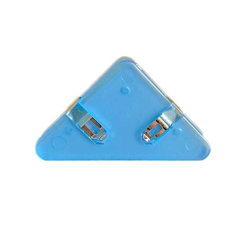 14 개 Pcs 학생 테스트 용지 스토리지 삼각형 책 가장자리 클립 투명한 파란색