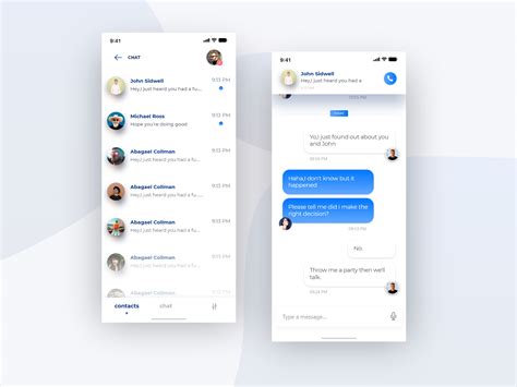 聊天app Ui界面设计 Xd素材 优社uther