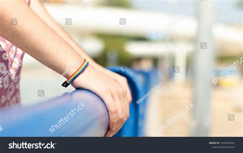 Closeup Shot Female Holding On Handrails Stock Photo 1828476341 Shutterstock