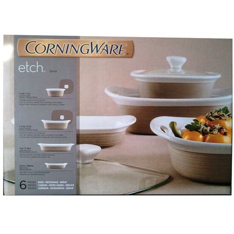 Corningware Etch 6 Piece Set In Sand