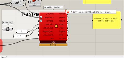 lb incident radiation solution exception attempted to divide by zero ladybug tools