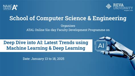 Fdp On On Deep Dive Into Ai Latest Trends Using Machine Learning And Deep Learning Reva