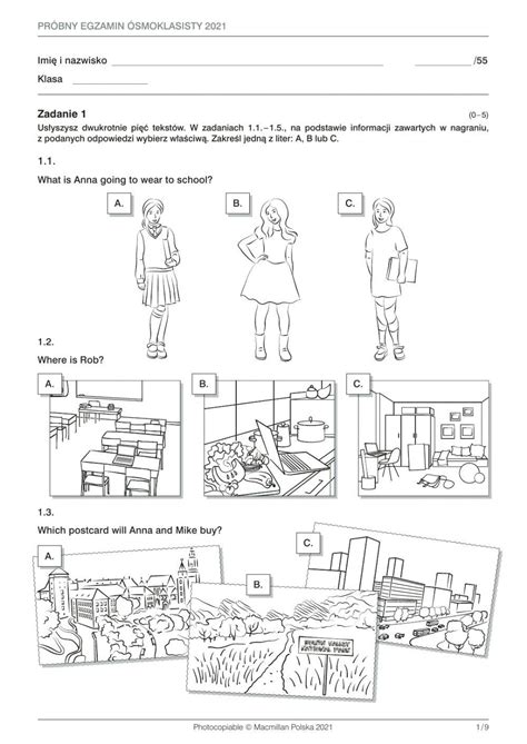 Macmillan egzamin próbny worksheet | Live Worksheets