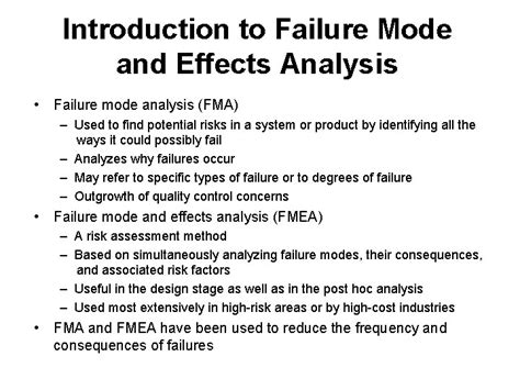 Root Cause Analysis And Failure Mode And Effects