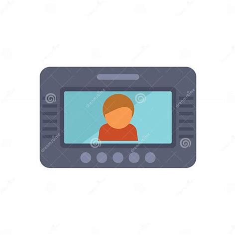 modern intercom system showing person ringing on screen stock illustration illustration of