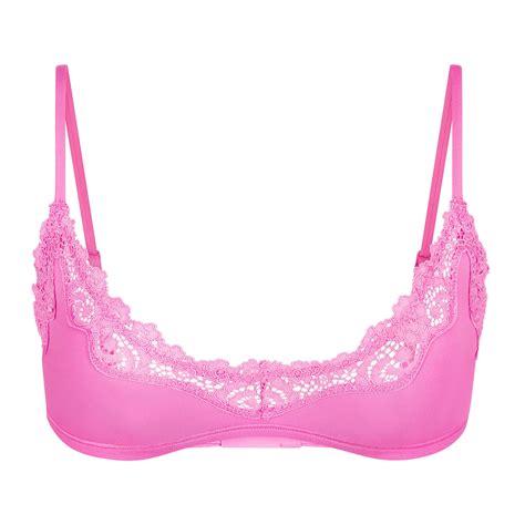 Fits Everybody Corded Lace Scoop Bralette Neon Orchid
