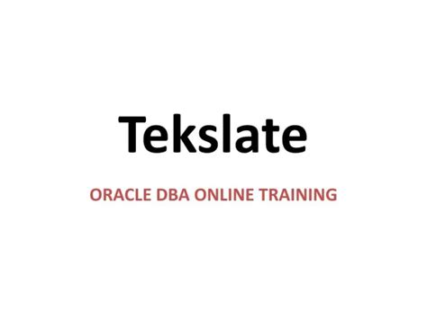 Ppt Optimize Your Database Ralantech Oracle Remote Dba Services