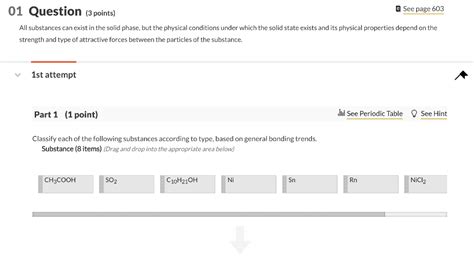 Solved Classify Each Of The Following Substances Accordin