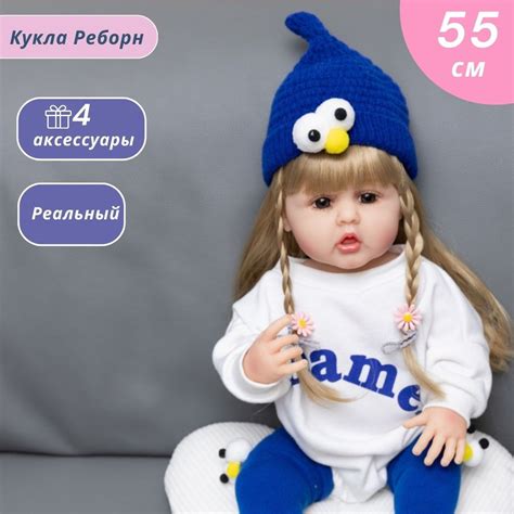 Кукла Реборн Силиконовая 55 См Симуляция Кукла Реборн Девочка купить с доставкой по выгодным