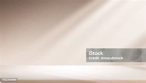 빛과 배경 연단 제품 선물 가을 가을 시즌 봄 여름에 웹 배너에 대한 빈 3d 보석 디스플레이 스탠드 개념을위한 공간과 베이지 색 벽에 그림자 0명에 대한 스톡 벡터 아트