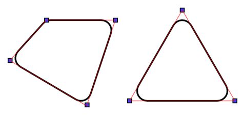 C How To Calculate Rounded Corners For A Polygon Stack Overflow