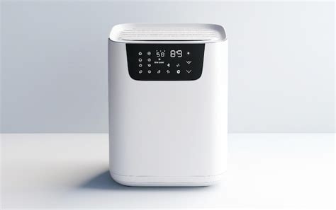Purified Air Touch Sensitive Control On White Background Premium Ai