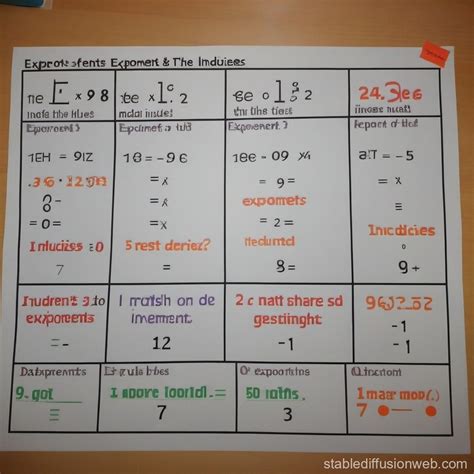 Exponents And Indices A Math Poster Stable Diffusion Online