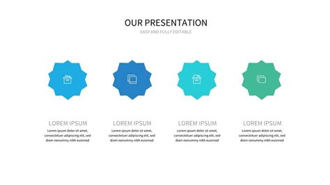 Set Of Four Different Colored Shapes Google Slide Theme And Powerpoint Template Slidedocs