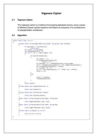 CEASER VIGENERE CIPHER IMPLEMENTATION PDF