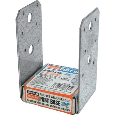Simpson Strong Tie Simpson Strong Tie Abu Post Base Abu88rz 8x8 Rough Adj Post Base Db100319