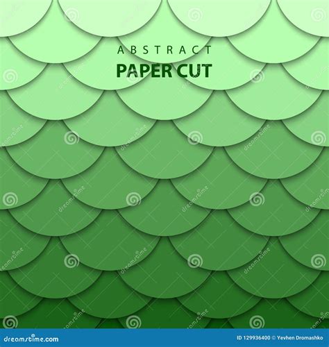 Vector Background With Green Gradient Color Paper Cut Shapes Stock Vector Illustration Of