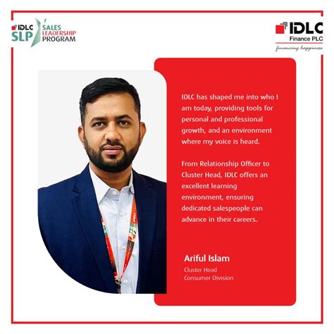 Idlc Finance Plc On Linkedin Meet Ariful Islam One Of Our Dynamic Cluster Heads Of The Consumer