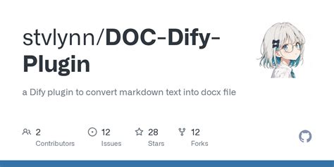 Github Stvlynndoc Dify Plugin A Dify Plugin To Convert Markdown Text Into Docx File